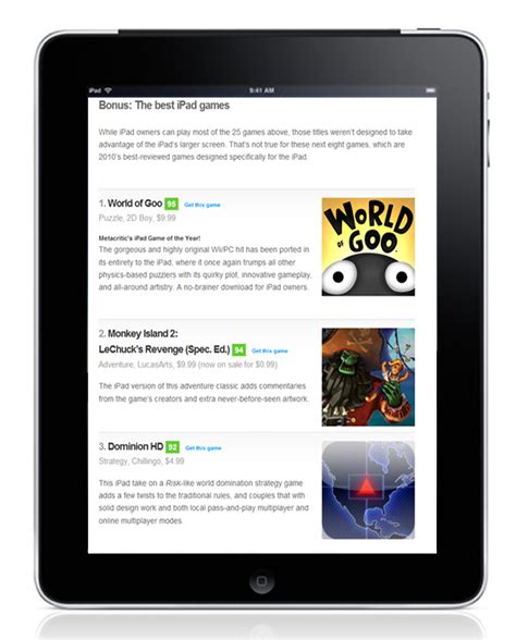 The Best Iphone And Ipad Games Of 2010 Craig Derrick Executive