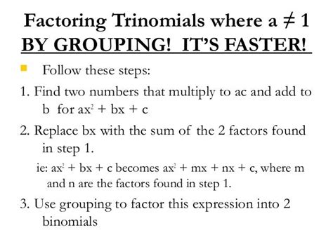 Factoring 15 3 And 15 4 Grouping And Trial And Error