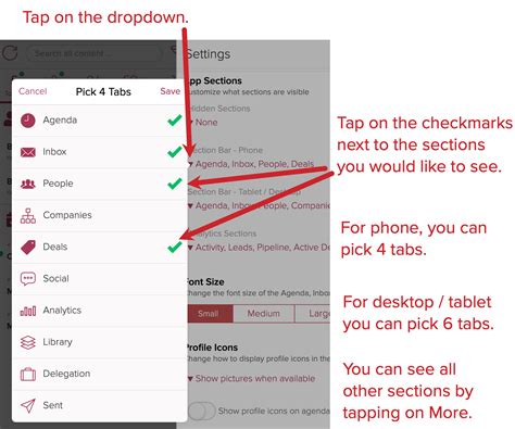 How Do I Customize What Sections Are Visible Or Hide Sections