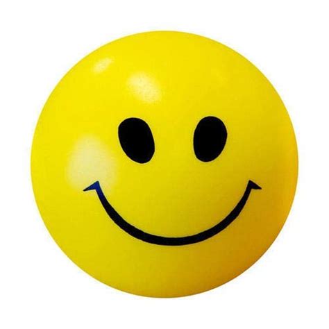 Smiley Ball Yellow Hand Exercise Ball Stress Reliver Squeezers Relief