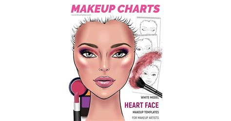 Makeup Charts Face Charts For Makeup Artists White Model Heart