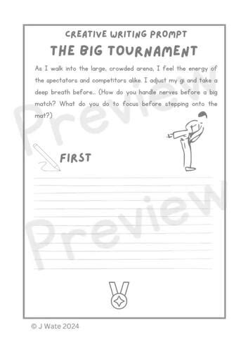 Karate Sports Creative Writing Worksheets And Karate Writing Activities