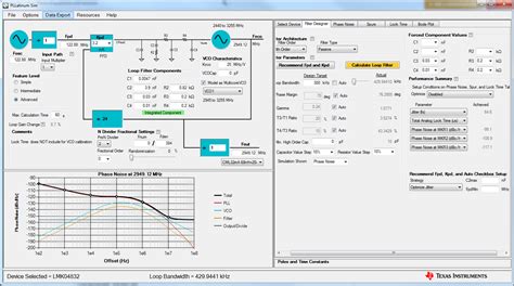 Webench® Toolslmk04832 Loop Filter Settings Clock And Timing Forum