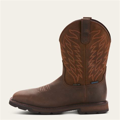 Ariat® Mens Workhog Wide Square Toe Venttek Work Boot Blue Collar