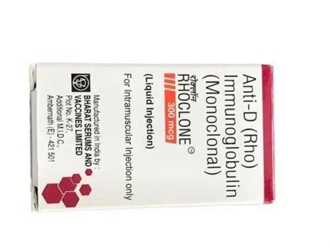Rhoclone 300 Mcg Injection At Best Price In Mumbai By Modern Drug House