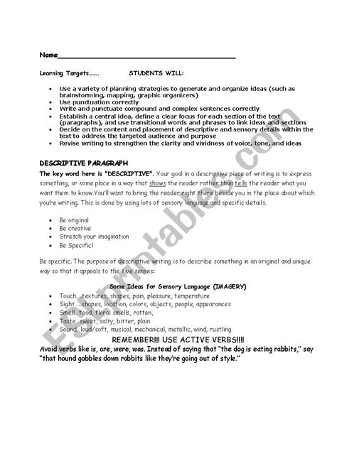 Writing Assessment Esl Worksheet By Mtngeo