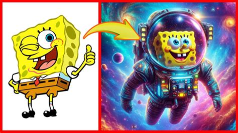 Spongebob Squarepants As Astronaut😯 All Characters Youtube