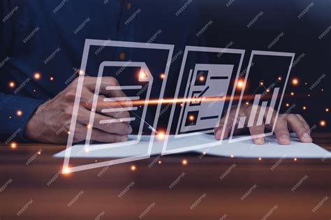 Premium Photo Businessman Using Computer Document Management System Dms Online Documentation