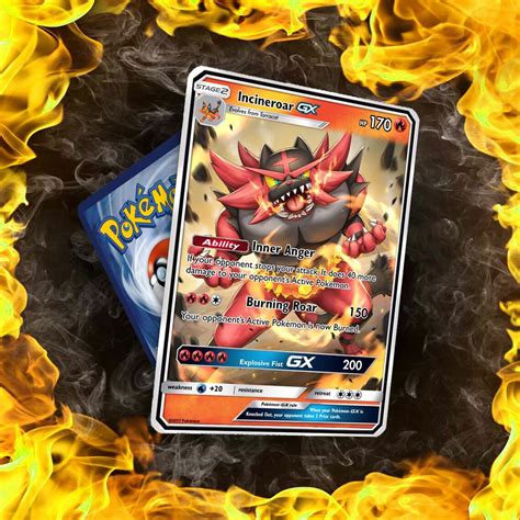 Incineroar GX Pokémon Card Custom Made Etsy