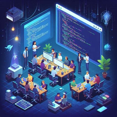 Programmers Coding Together Premium Ai Generated Image