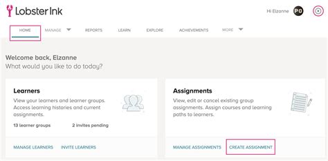 Create An Assignment For Specific Learners Lobster Ink Workspaces