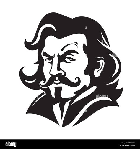 Vector Man Icon Vector Icon Of A Man With A Beard And Mustache