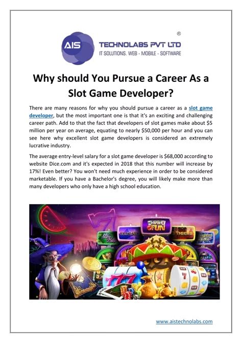 Ppt Why Should You Pursue A Career As A Slot Game Developer