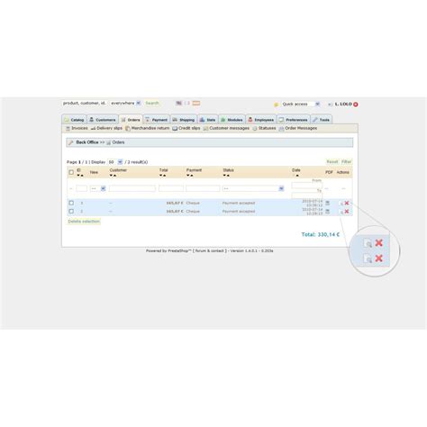 Delete Orders Prestashop Module