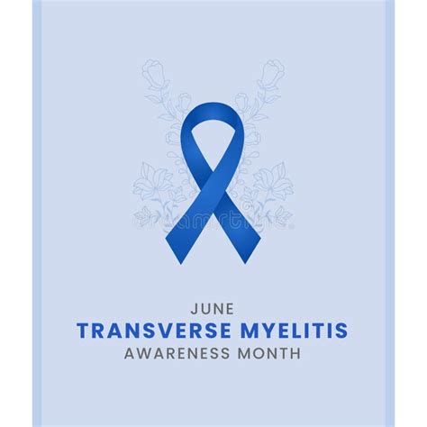 Transverse Myelitis Awareness Month Background Design With Royal Blue