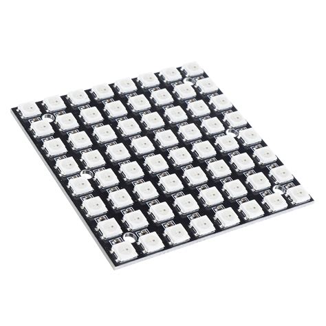 Ws2812 Led 5050 Rgb 8x8 64 Led Matrix 5v 2a Supply