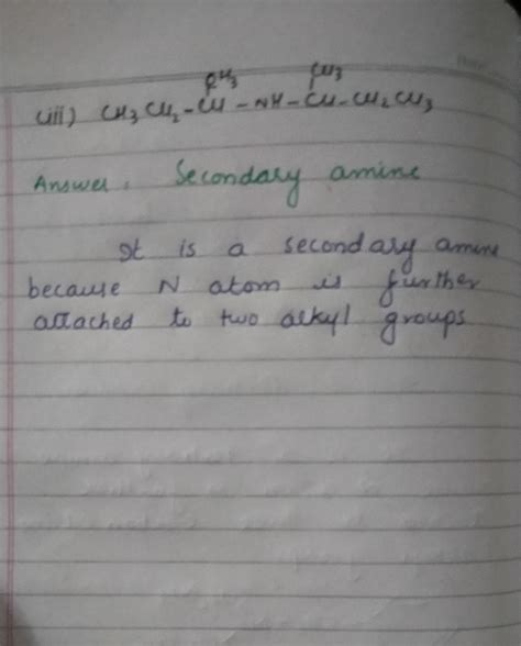 Solved Classify Each Of The Following Amines As Primary Secondary