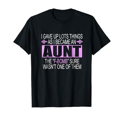 Amazon Com Funny Aunty T Shirt Aunt Gift Tee Clothing
