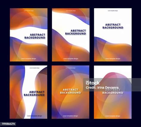 커버 세트 추상적 인 생생한 현대적인 색상 디자인 그라데이션의 흐린 텍스처 배너 전단지 명함 포스터 벽지 브로셔 스마트 폰 화면 모바일 응용 프로그램에 대한 배경 0명에