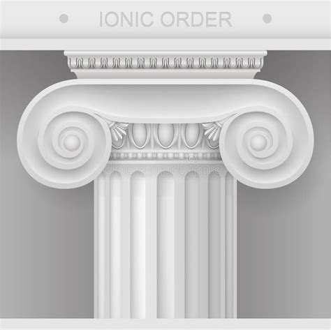 Ionic Column Capital Stock Vector Illustration Of Fade 5953810