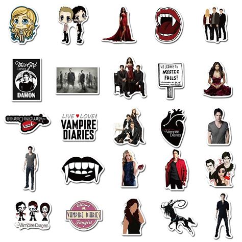 Pack Of 25 Or 50 Vinyl Vampire Stickers Die Cut Decal Set Etsy