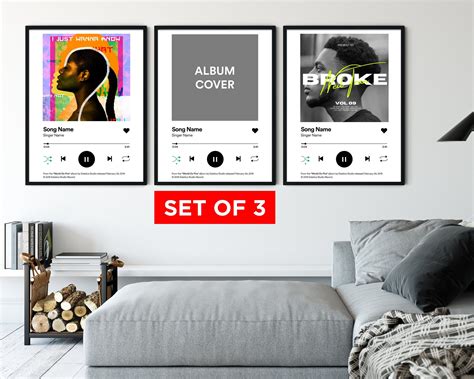 Custom Album Cover Set Of 3 Music Poster Album Poster Album