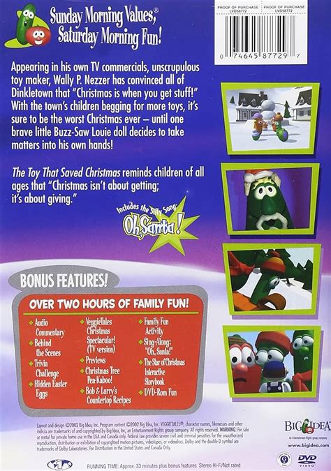 Veggietales The Toy That Saved Christmas Dvd Ebay My Veggietales Dvd
