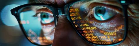 Closeup Of Analyst With Glasses Examining Financial Charts Premium Ai