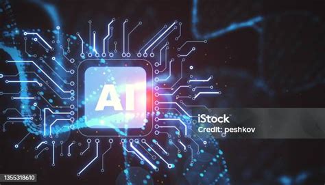 흐릿한 배경에 Dna가 있는 추상적인 빛나는 회로 Ai 홀로그램 Ai 및 과학 개념 이중 노출 0명에 대한 스톡 사진 및 기타 이미지 Istock