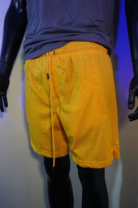 Yellow Mesh Shorts The Blank Store