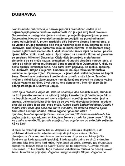 Dubravka Gundulic Esej Pdf