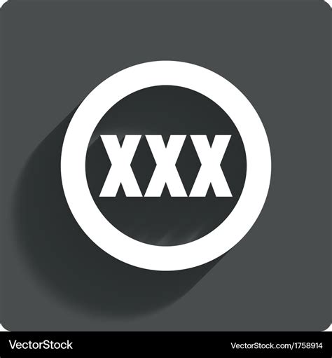 Xxx Icon Adults Only Content Sign Royalty Free Vector Image