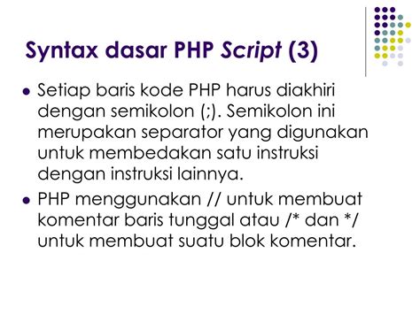 PPT Pengenalan PHP PowerPoint Presentation Free Download ID 5798749
