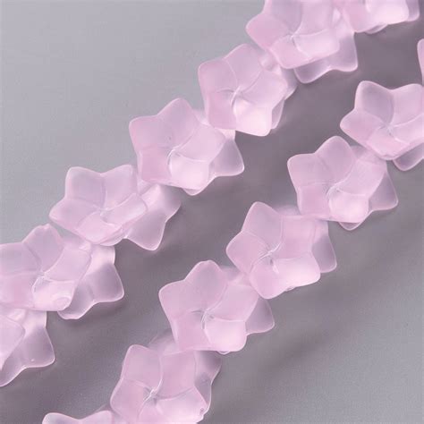 Glass Beads Flowers Pikake Temple Tree Flower Pink Or Blue Etsy