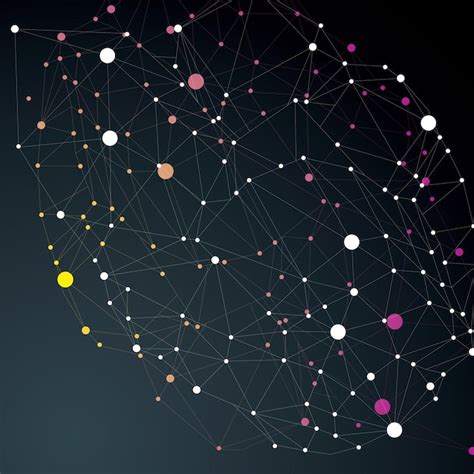 Premium Vector Abstract Asymmetric Vector Monochrome Structure With Black And White Wire Mesh