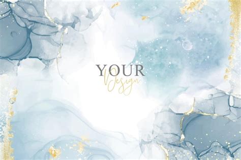 추상 알코올 잉크 배경 프리미엄 벡터