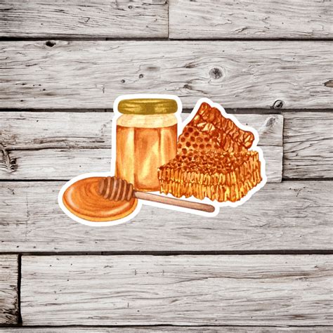 Honey Sticker Honey Comb Sticker Honey Jar Sticker Beekeeping