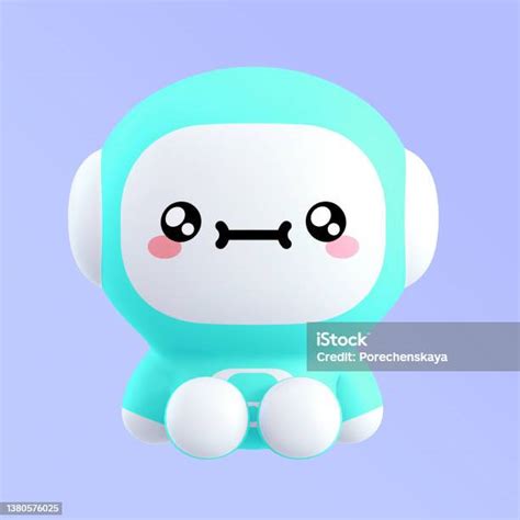재미있는 작은 가와이 캐릭터 만화 우주 비행사 3d 렌더링 그림 에 푸른 배경 고양이 새끼에 대한 스톡 사진 및 기타 이미지
