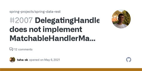 Delegatinghandlermapping Does Not Implement Matchablehandlermapping