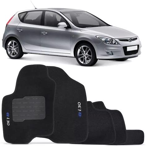 Tapete Hyundai I30 2007 A 2012 Carpete Preto Bordado Shopee Brasil
