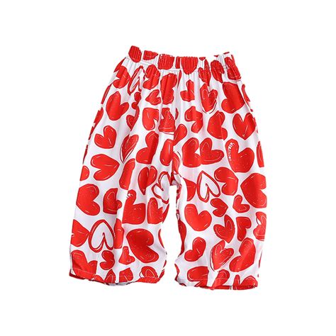Jgppe Boys Girls Cute Beach Capris Summer Printed Lightweight Elastic