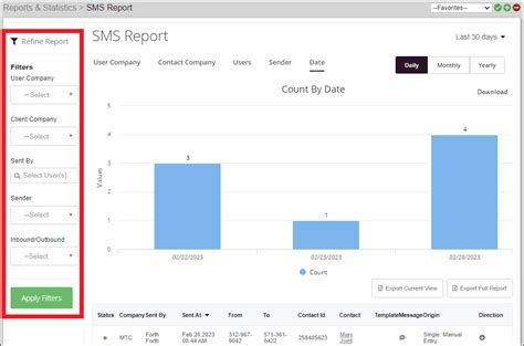 Sms Report Centrex Software