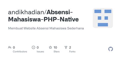 GitHub Andikhadian Absensi Mahasiswa PHP Native Membuat Website Absensi Mahasiswa Sederhana