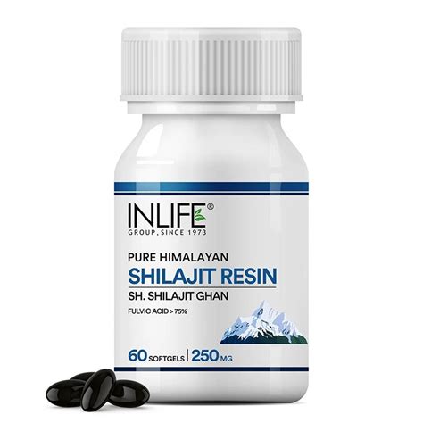 Inlife Pure Himalayan Shilajit Resin 500mg Contains 75 Fulvic Acid