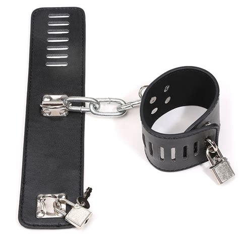 Durable Leather Restraint Cuffs Lace And Leather