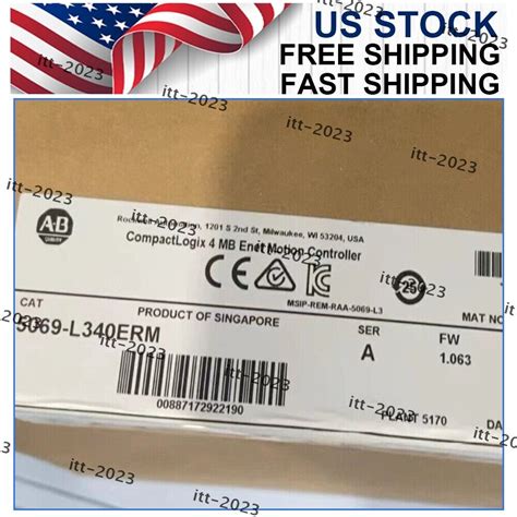 NEW Allen Bradley 5069 L340ERM CompactLogix 5380 4 MB Enet Controller