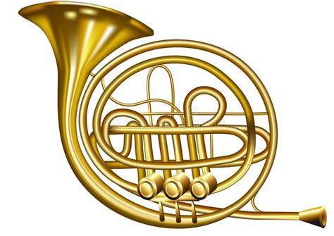 French Horn Stock Illustration Illustration Of Sound 35990349
