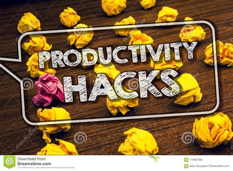Writing Note Showing Productivity Hacks Business Photo Showcasing Hacking Solution Method Tips