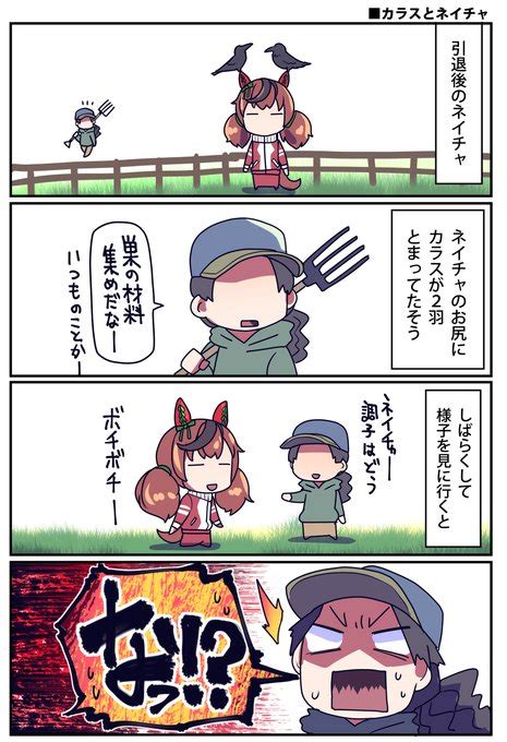 ナイスネイチャとカラスのお話12 坂崎ふれでぃ さんのマンガ ツイコミ仮