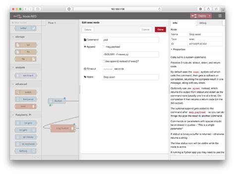 screenly how to add a physical button to screenly ose using node red
